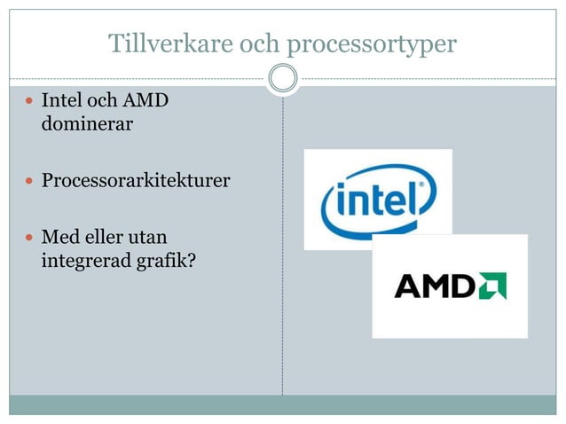 Datorns hjärna - Datorer och data från grunden uppgift 6 | PPT