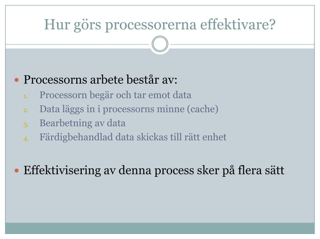 Datorns hjärna - Datorer och data från grunden uppgift 6 | PPT