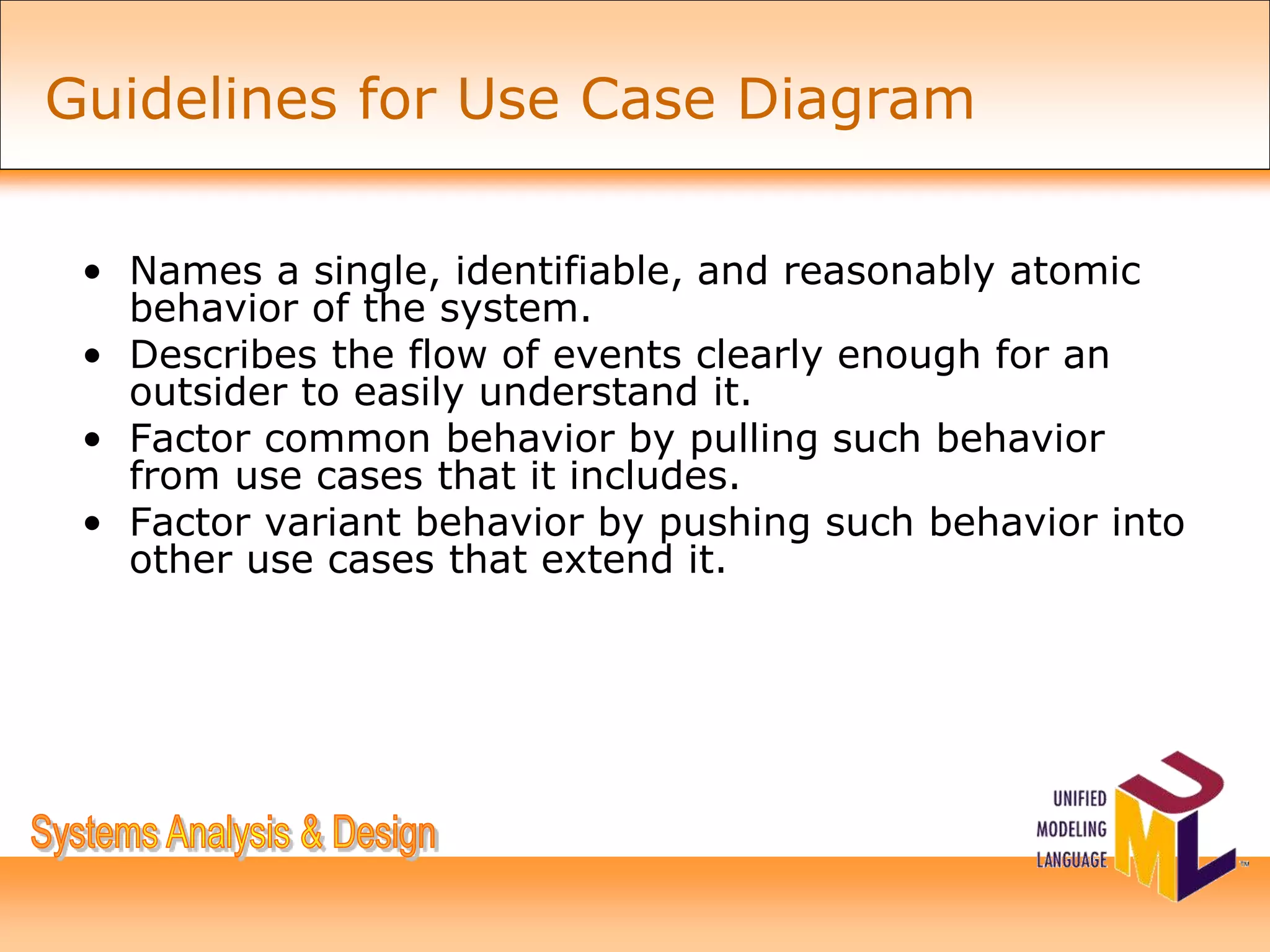 Presentation Use Case Diagram And Use Case Specificationpptx