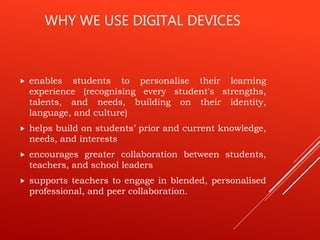 using digital devices in classroom teachning | PPTX