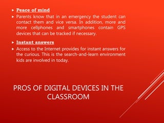 using digital devices in classroom teachning | PPTX
