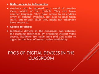 using digital devices in classroom teachning | PPTX