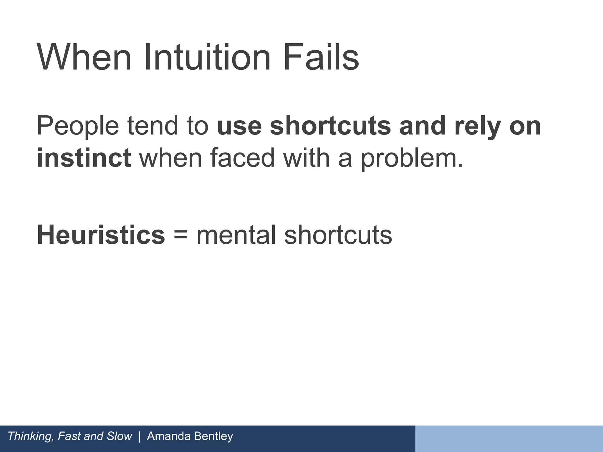 "Thinking, Fast and Slow" Applications | PPTX