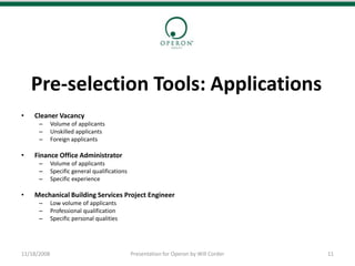 Using Pre selection tools in recruitment | PPT