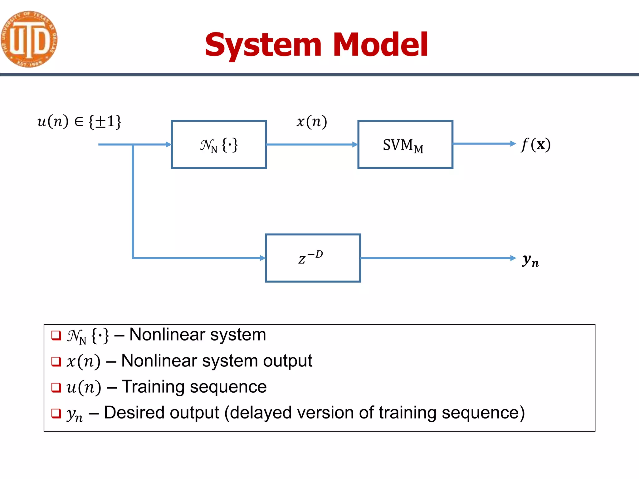 Support Vector Machine Techniques for Nonlinear Equalization | PPT
