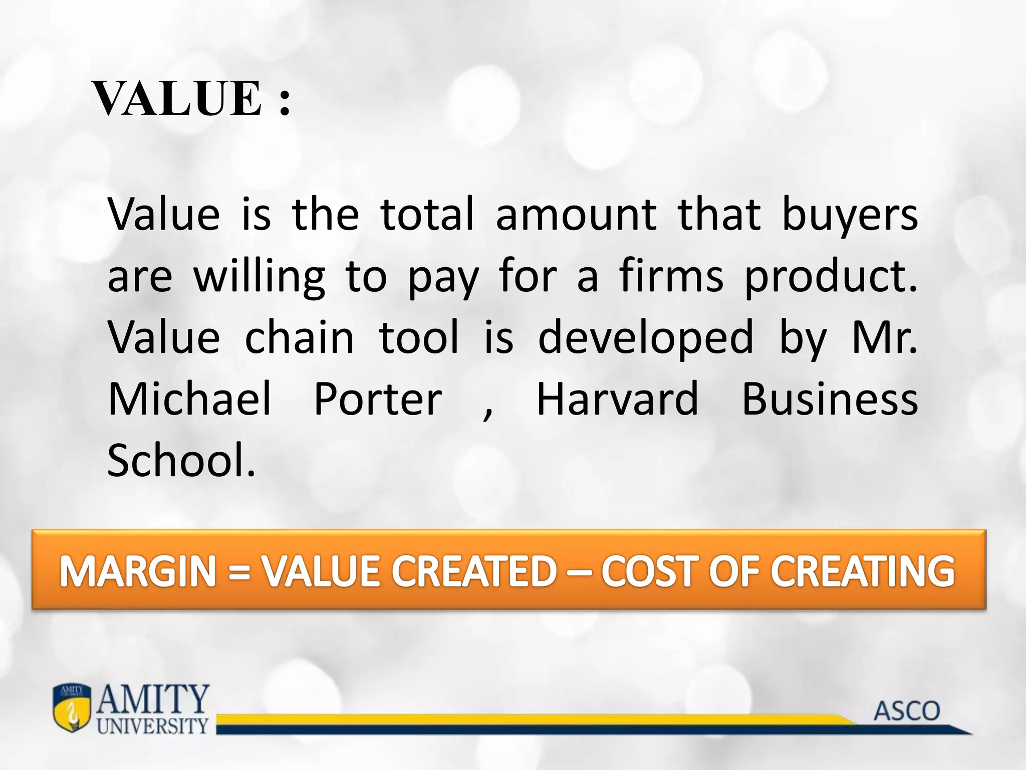 value chain analysis : strategic management | PPTX