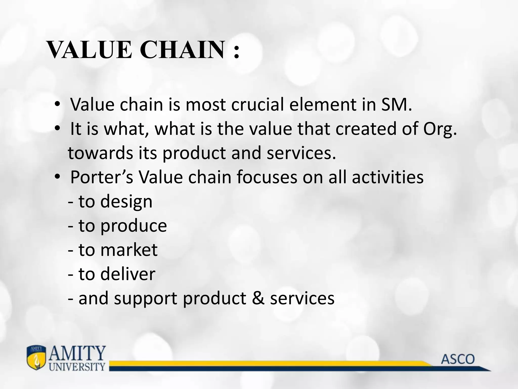 value chain analysis : strategic management | PPTX