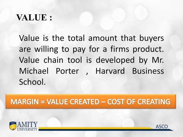 value chain analysis : strategic management | PPTX