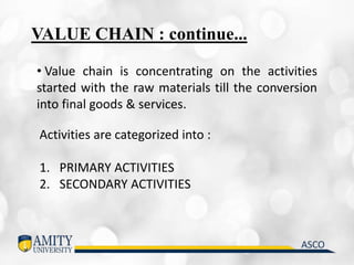 value chain analysis : strategic management | PPTX