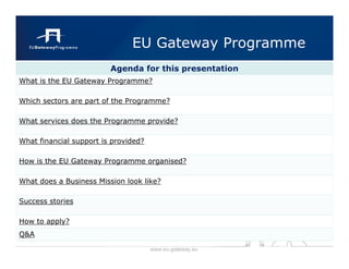 EU Gateway Programme | PDF