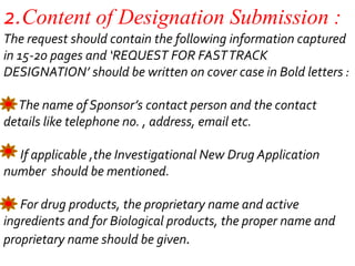 FDA-Fast Track Designation | PPTX