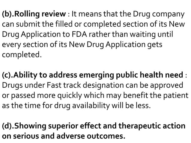 FDA-Fast Track Designation | PPTX | Pharmaceutical Industry | Industries