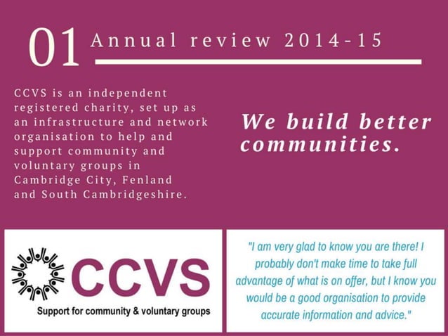 CCVS Annual review 2014-15 | PPT