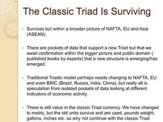 The old and the new TRIAD - BRIC´s | PPTX | Currencies | Economy