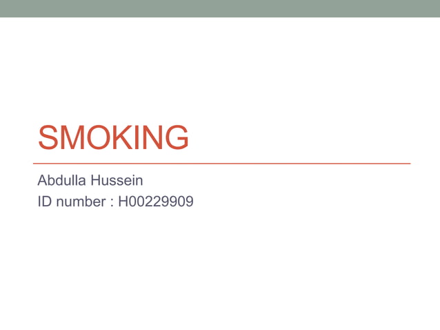 Smoking Presentation | PPTX