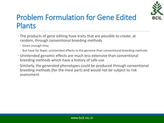 Biosafety Assessment and Regulations of Gene Editing | PPT