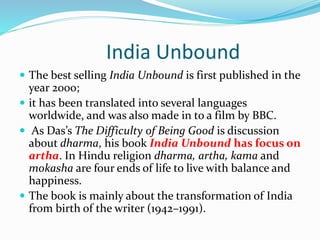 Dr. Vibhati Kulkarni presentation on India Unbound | PPT