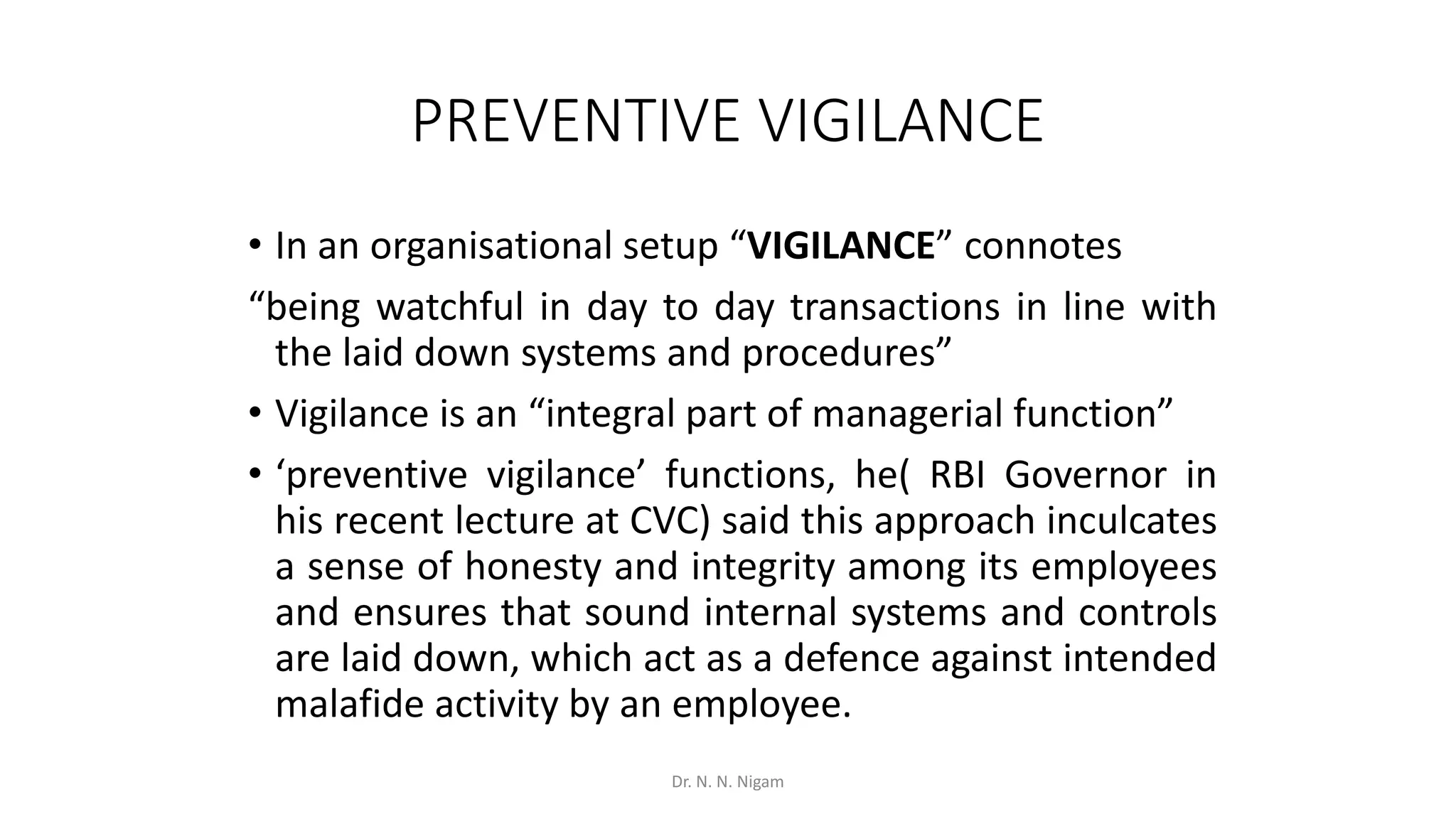 Presentation Vigilance Awareness | PPTX