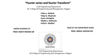 fourier series and fourier transform | PPTX