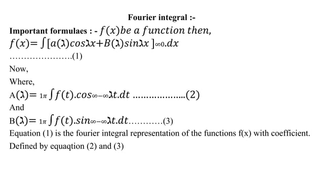 fourier series and fourier transform | PPTX