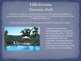 Presentation Villa Ferraia | PPT