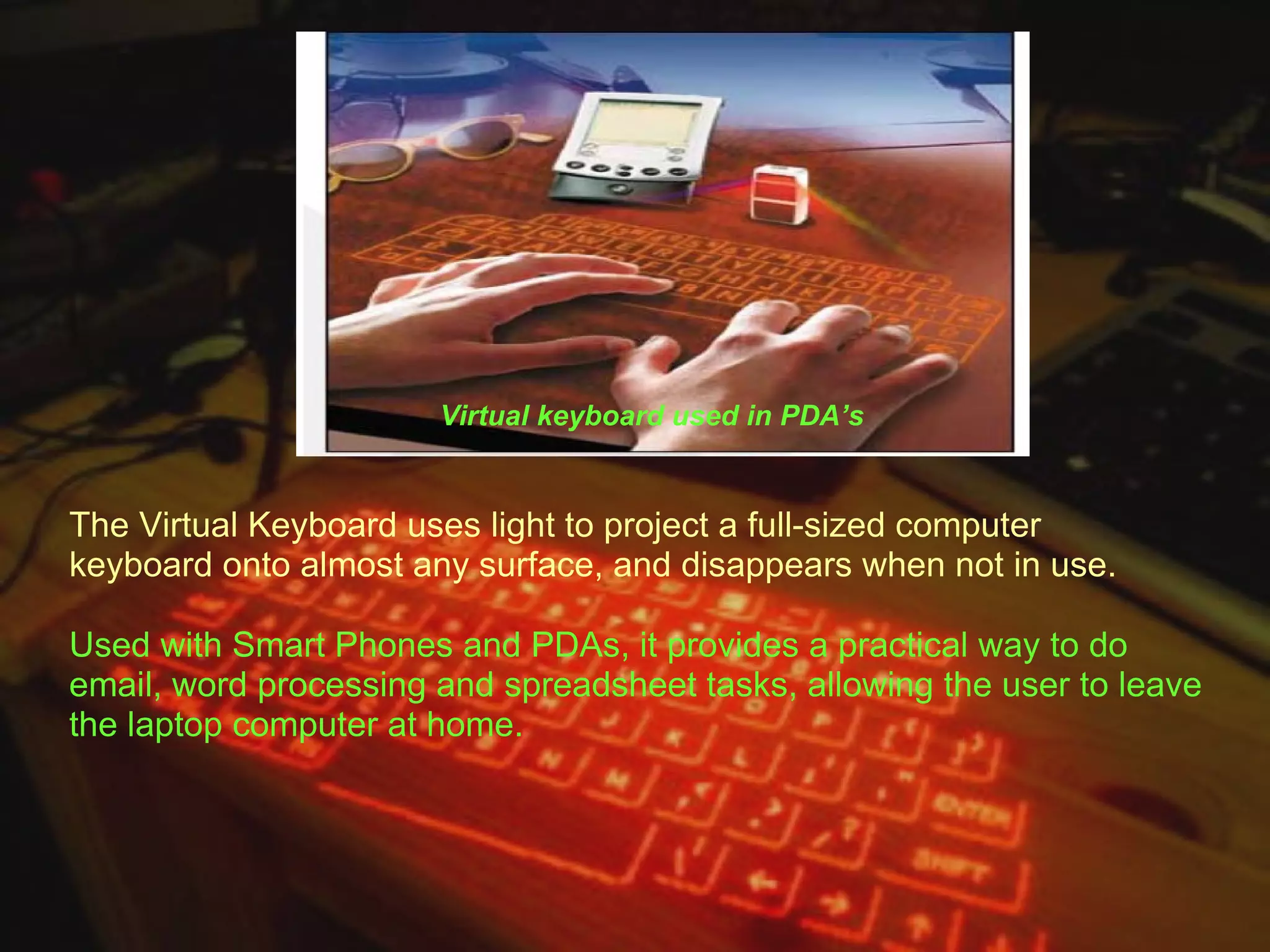 Presentation virtual keybord_2 | PPT | Computer Peripherals | Computing