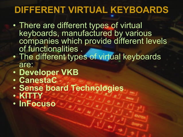 Presentation virtual keybord_2 | PPT | Computer Peripherals | Computing