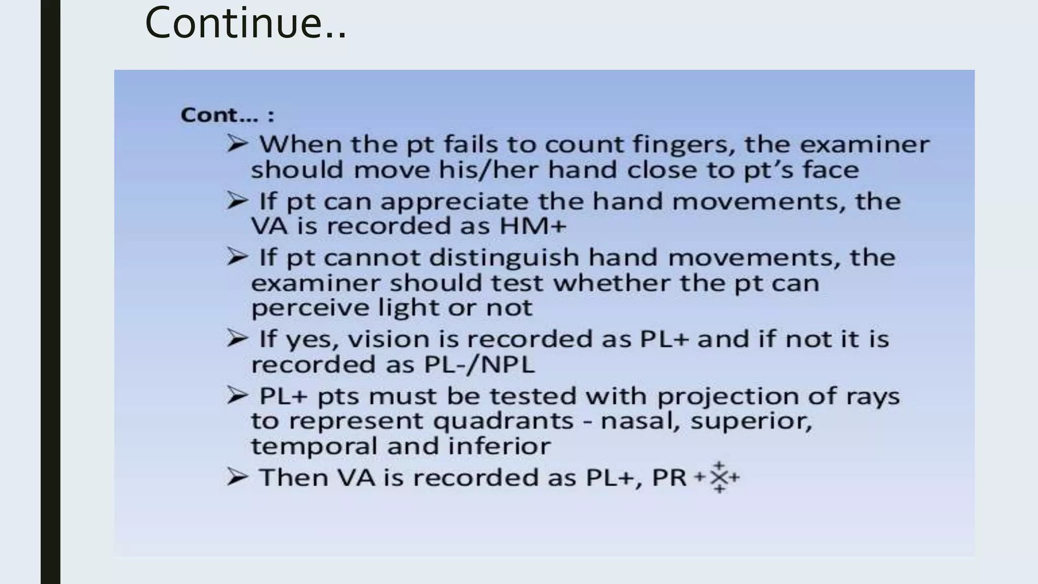 visual acuity | PPTX | Eye and Vision Conditions | Diseases and Conditions