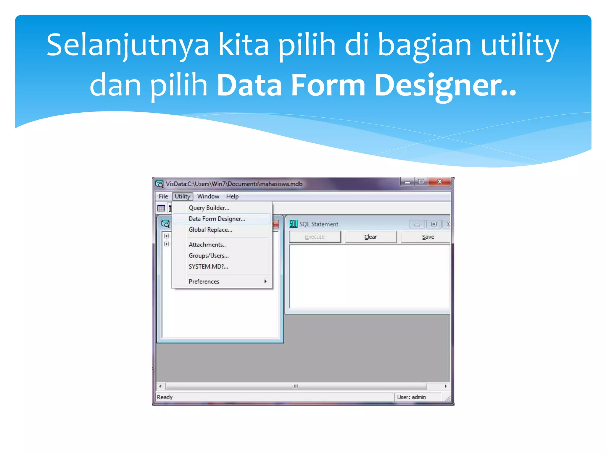 Membuat Data Base Pada Visual Basic 6.0 | PPTX