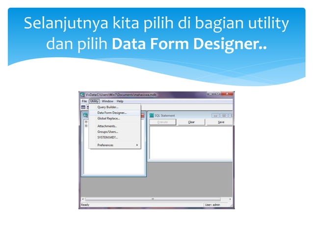 Membuat Data Base Pada Visual Basic 6.0 | PPTX
