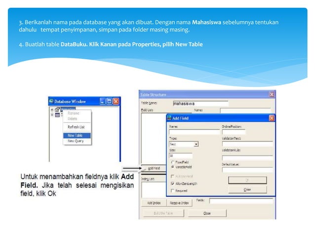 Membuat Data Base Pada Visual Basic 6.0 | PPTX