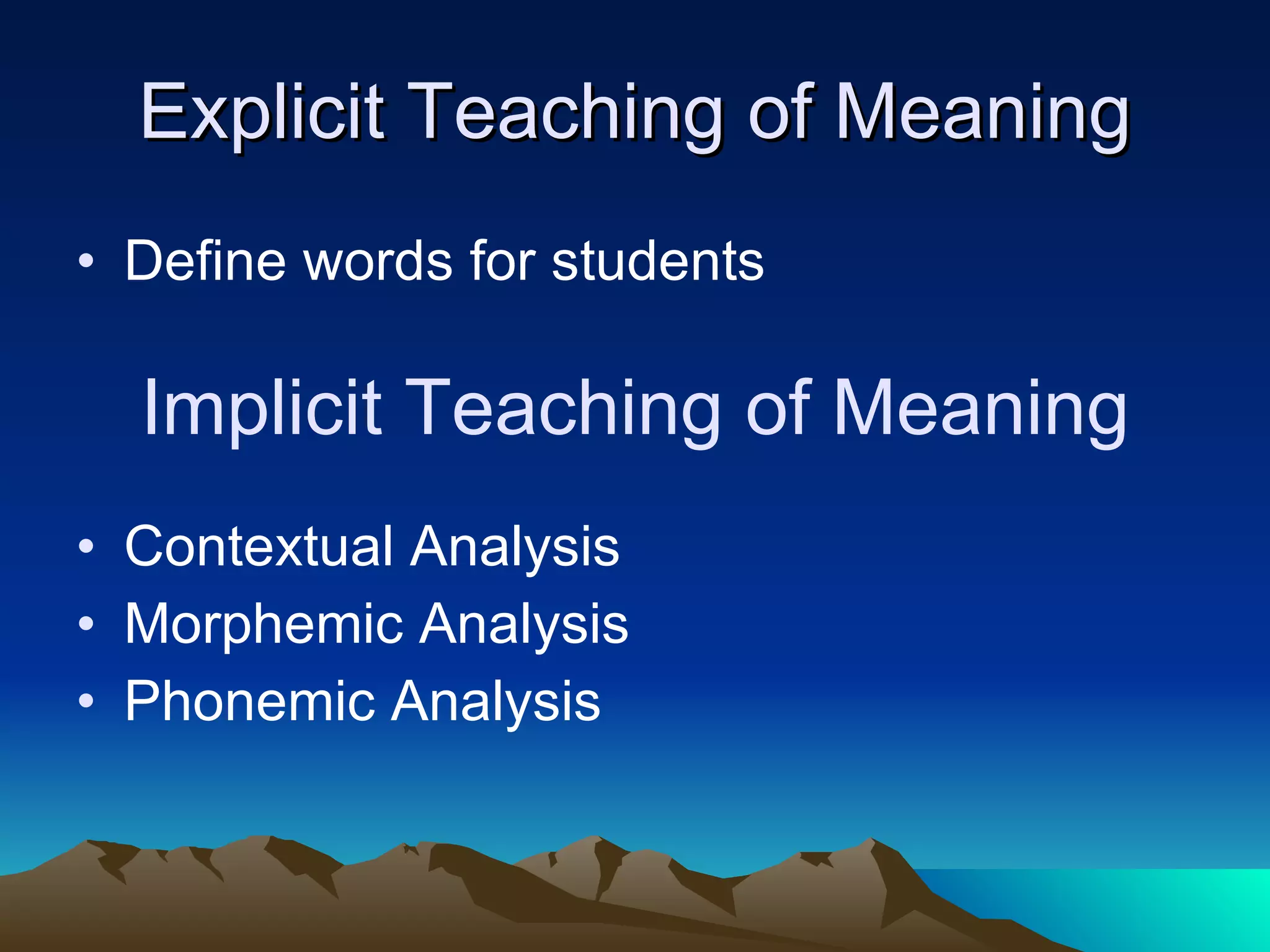 Presentation Vocabulary Building | PPT