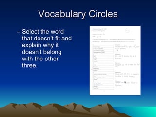 Presentation Vocabulary Building | PPT