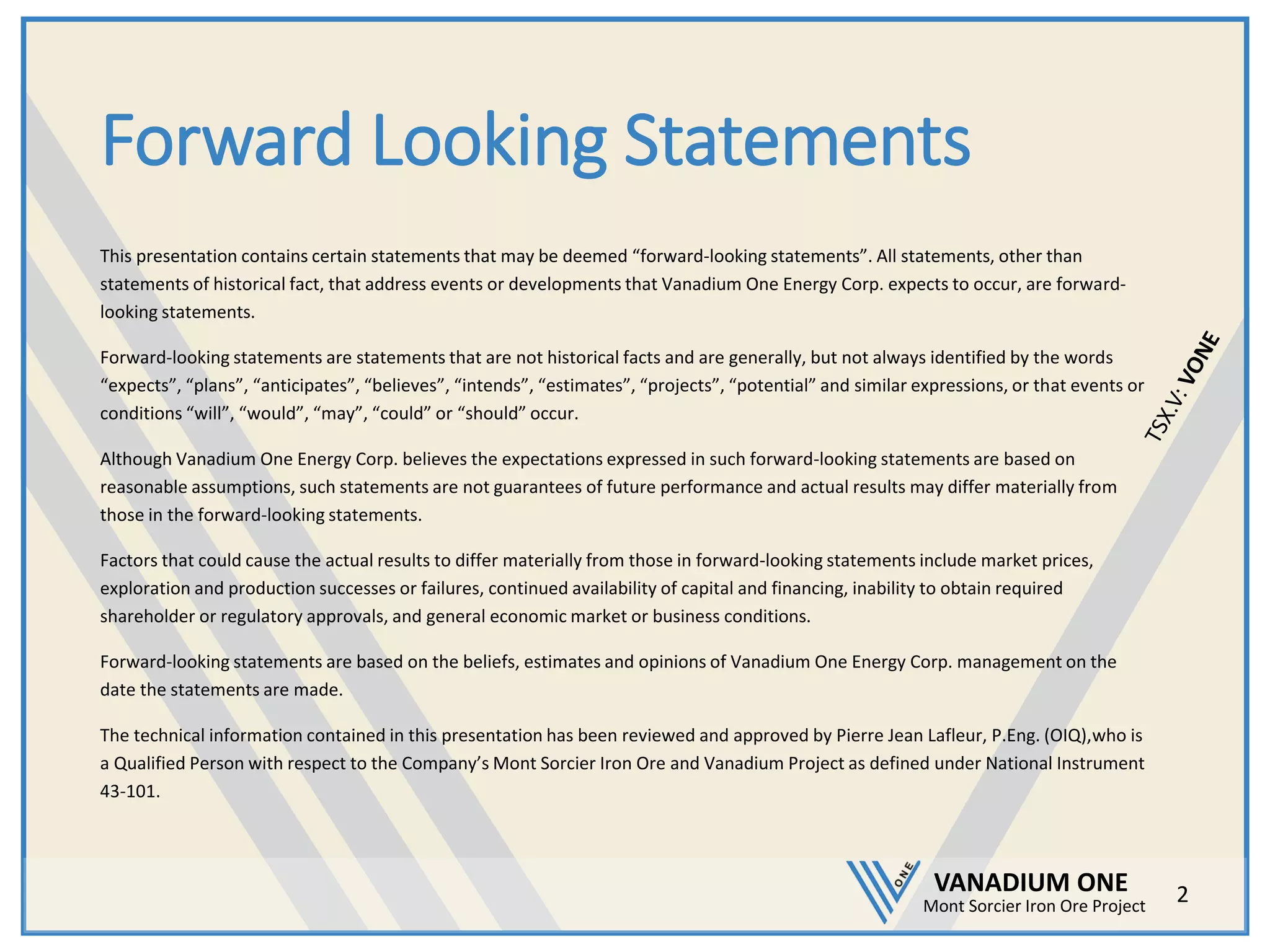 Vanadium One Presentation | PDF