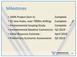 Vanadium One Presentation | PDF