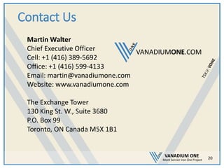 Vanadium One Presentation | PDF