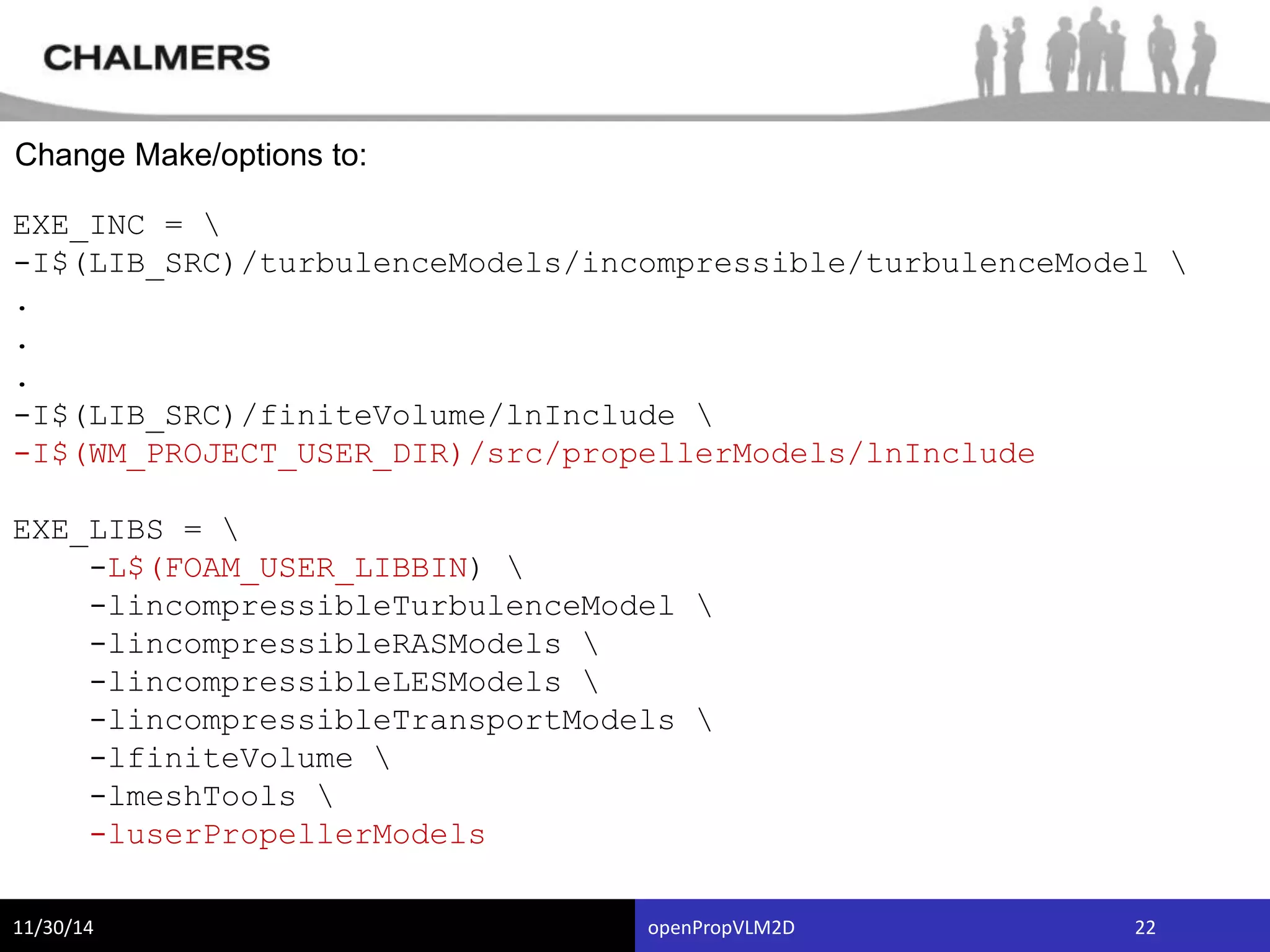 Vortex lattice implementation of propeller sections for OpenFoam 2.3x