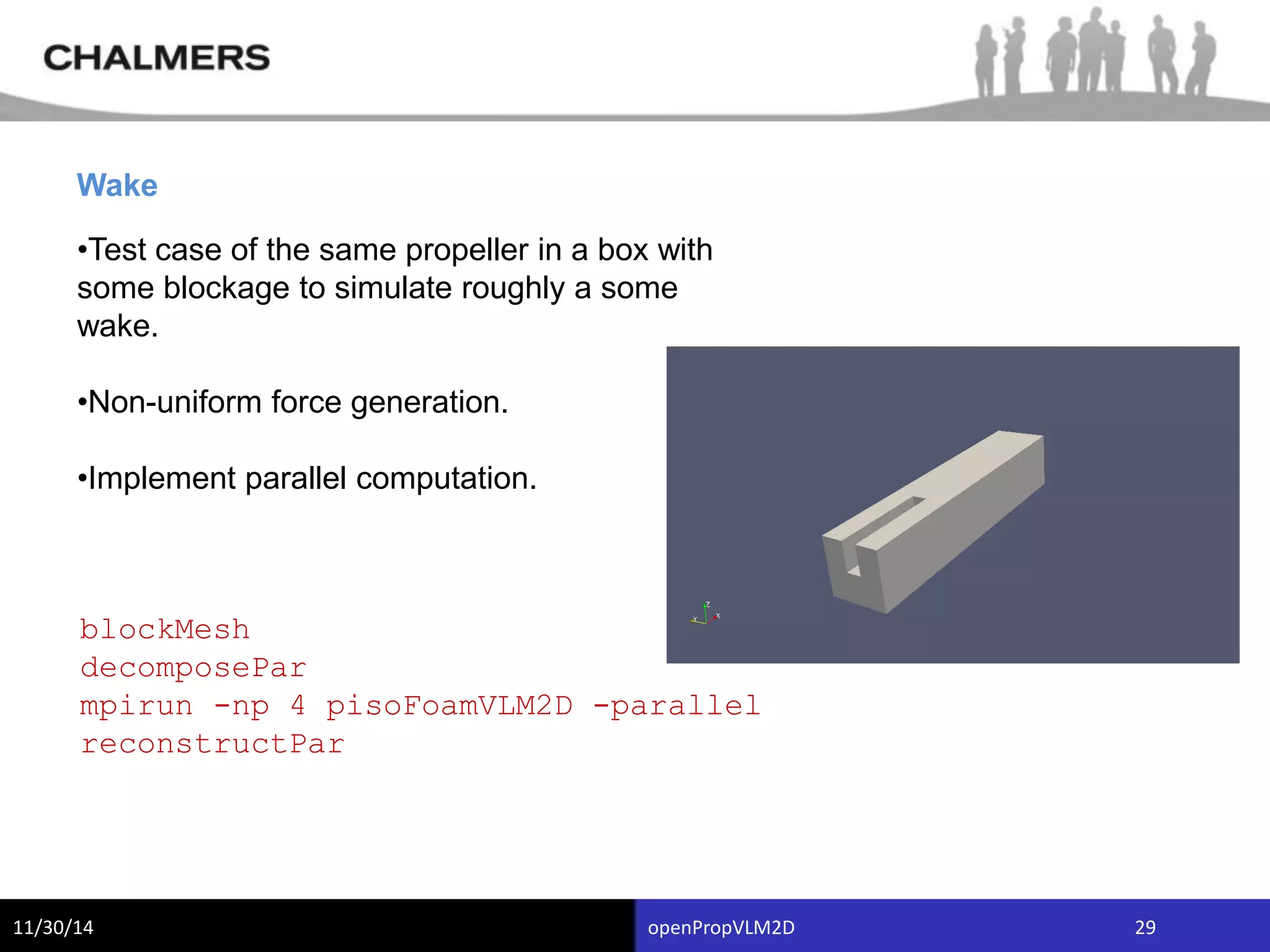 Vortex lattice implementation of propeller sections for OpenFoam 2.3x