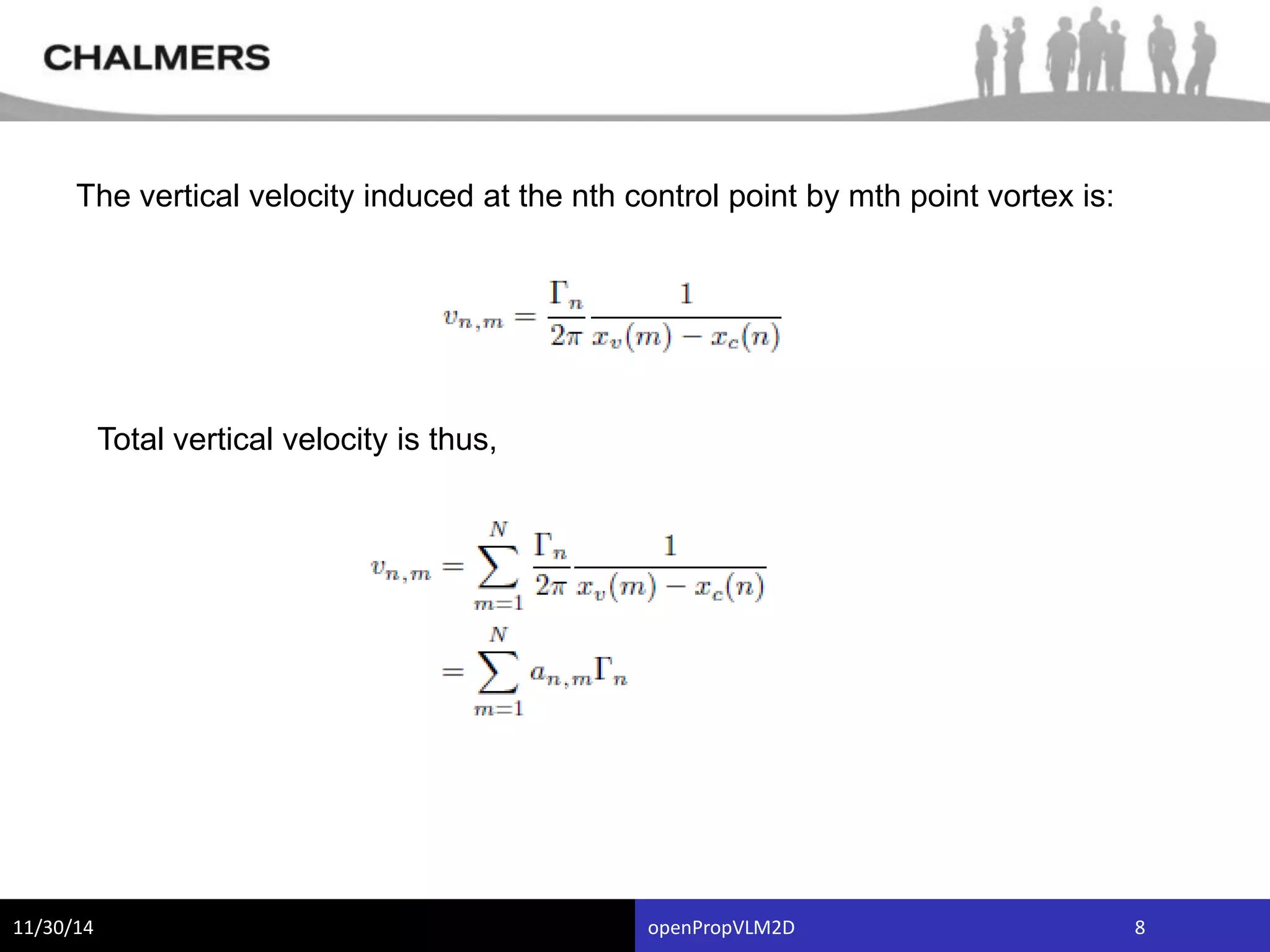 Vortex lattice implementation of propeller sections for OpenFoam 2.3x
