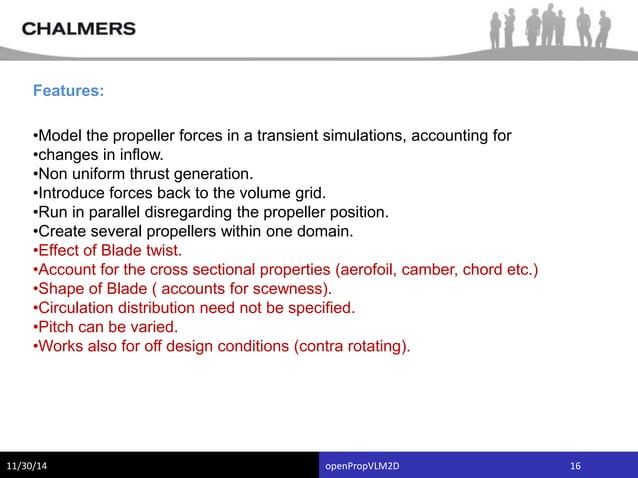 Vortex lattice implementation of propeller sections for OpenFoam 2.3x ...