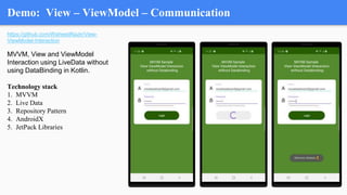 Android MVVM architecture using Kotlin, Dagger2, LiveData, MediatorLiveData | PPTX