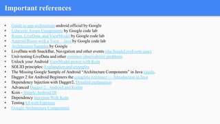 Android MVVM architecture using Kotlin, Dagger2, LiveData, MediatorLiveData | PPTX