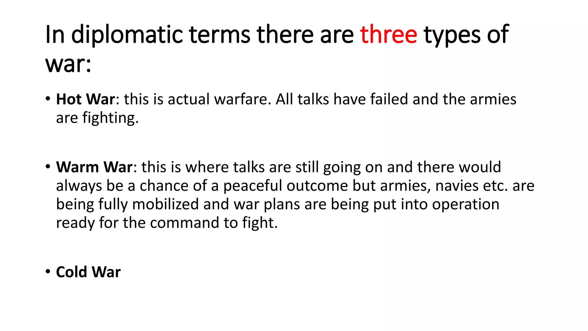 Wars:definition,types,reasons | PPT