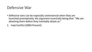 Wars:definition,types,reasons | PPTX