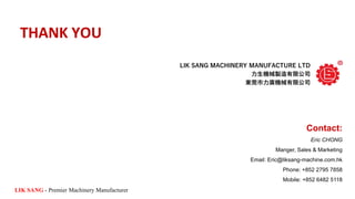 LIK SANG Presentation (waste paper baler) worldwide | PPTX