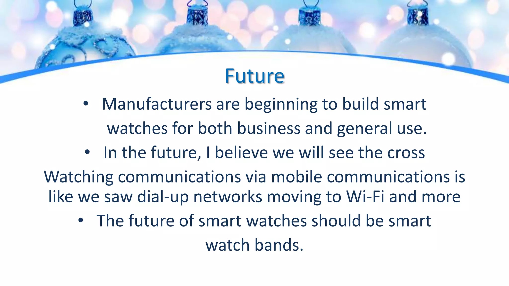 Presentation smart watch | PPTX