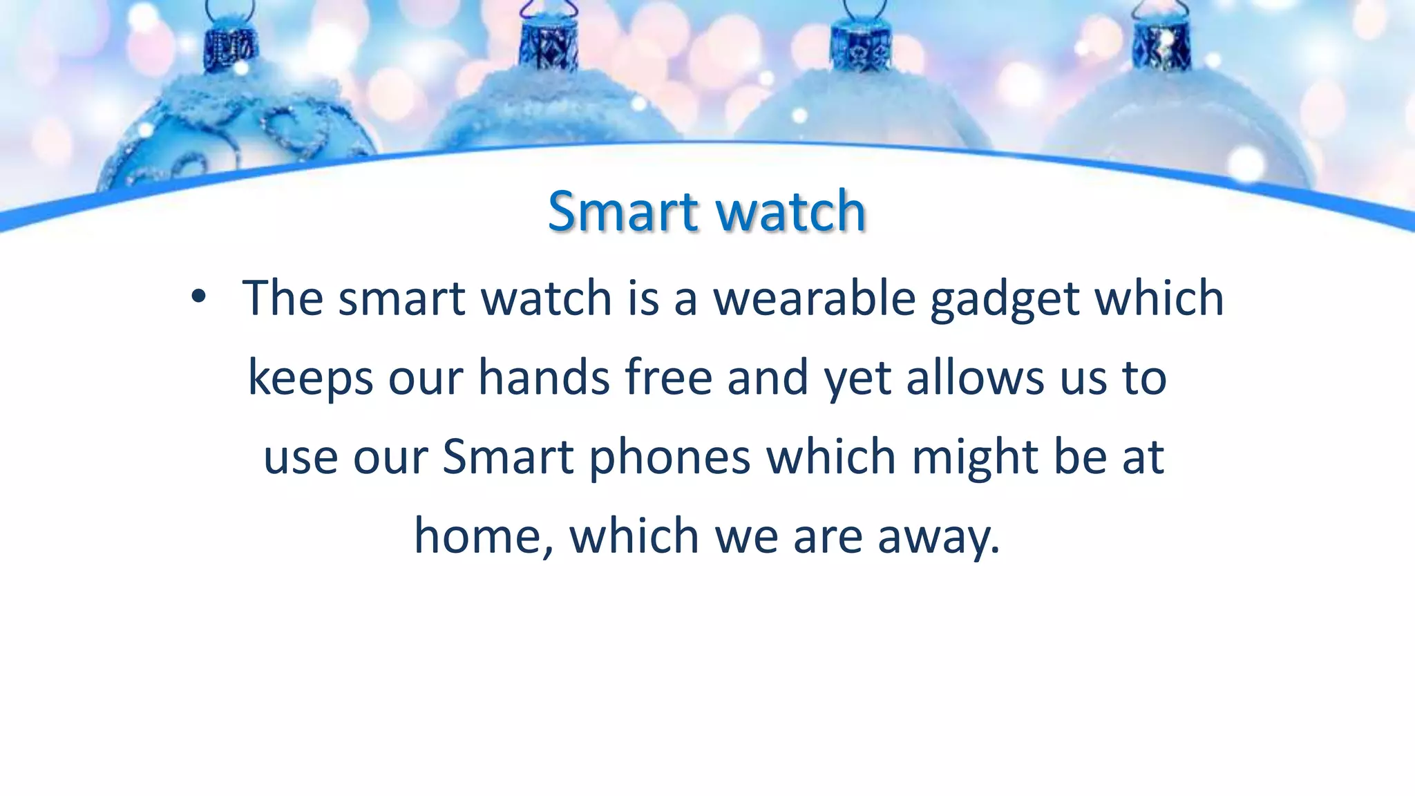 Presentation smart watch | PPTX