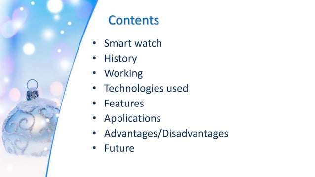 Presentation smart watch | PPTX