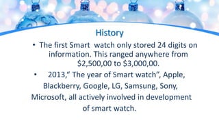 Presentation smart watch | PPTX