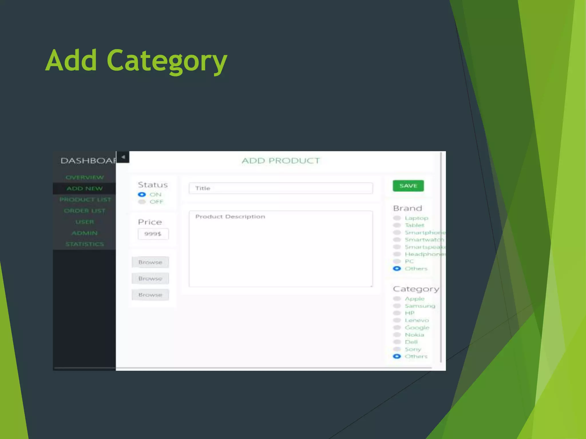 Web based online shopping system Presentation slide | PPTX